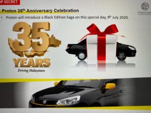 Proton Saga Edisi Hitam Bakal Dilancarkan Pada 9 Julai Sempena Ulang ...