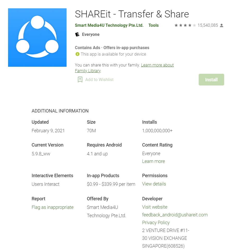 ShareIt Ada Masalah Sekuriti, Terdedah Kepada Godaman