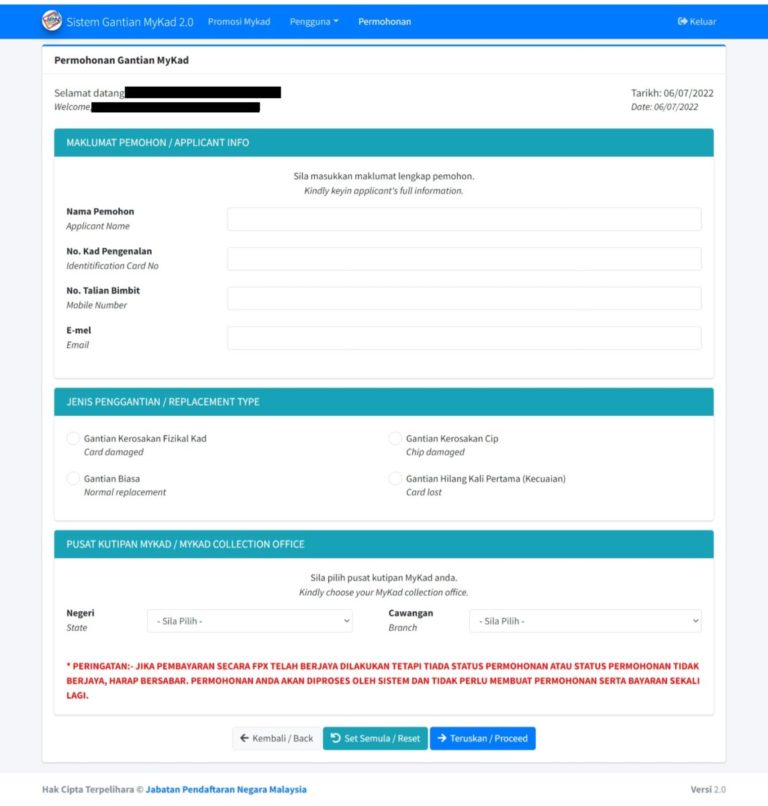 MyKad Hilang Atau Rosak? Ini Cara Tukar IC Secara 'Online'