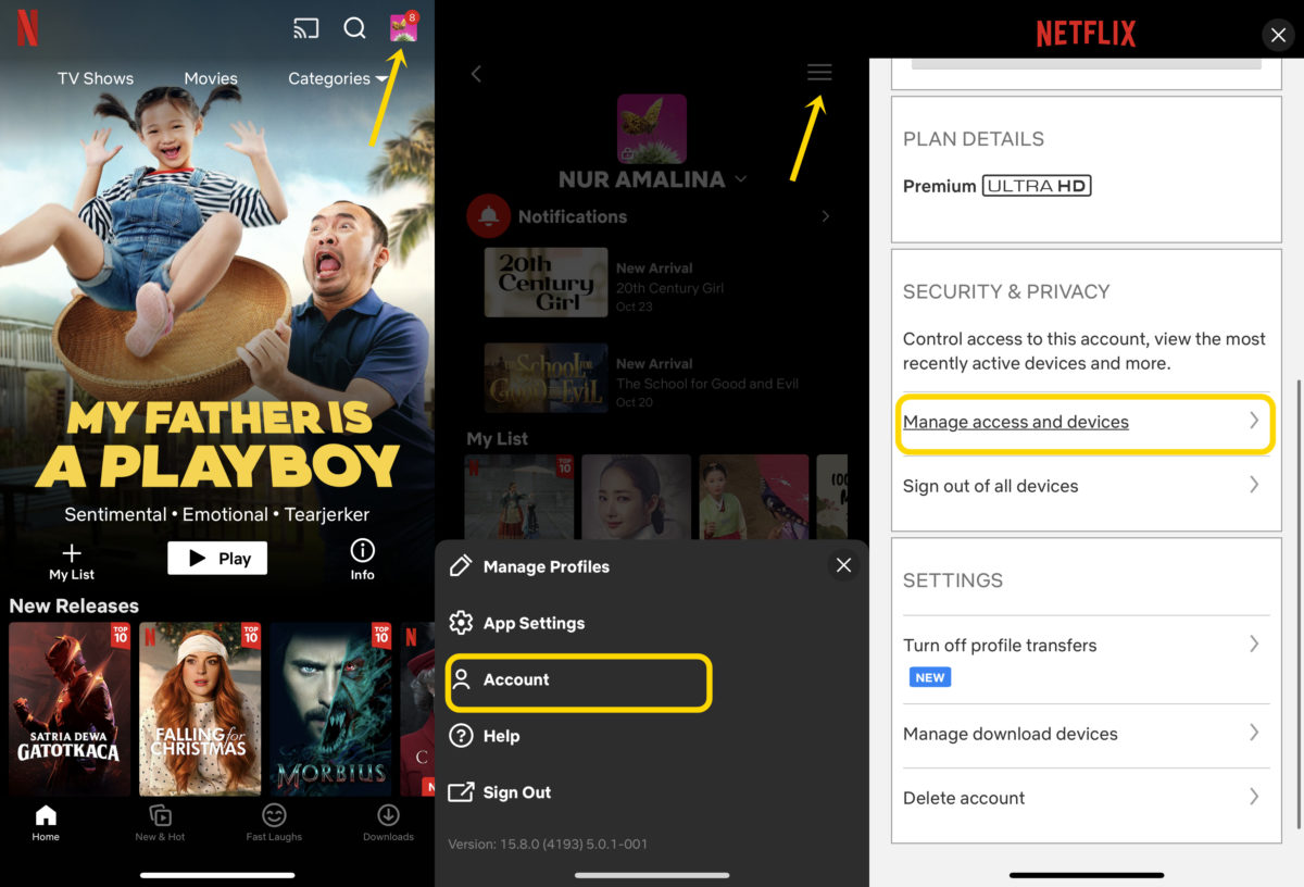 Cara Semak Dan Log Keluar Peranti Tidak Sepatutnya Daripada Akaun Netflix