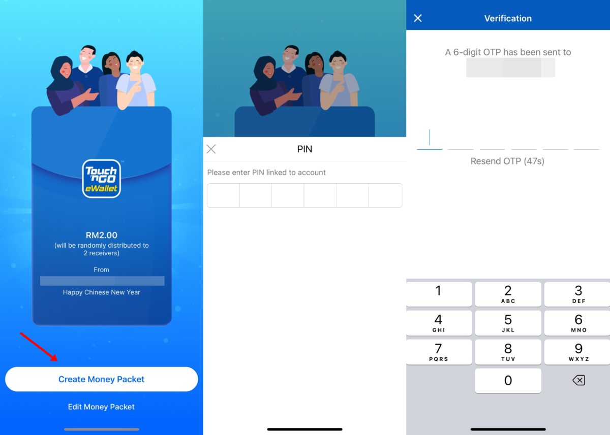 Cara Mudah Bagi 'Angpau' Melalui Money Packet TNG eWallet