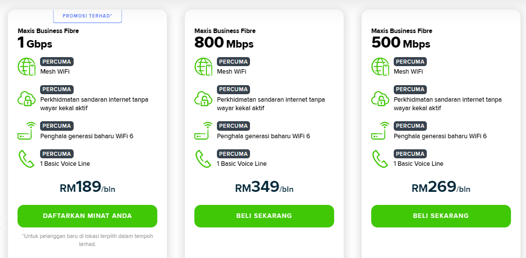 Maxis Tawar Pelan 1Gbps Dengan Harga RM189/Bulan