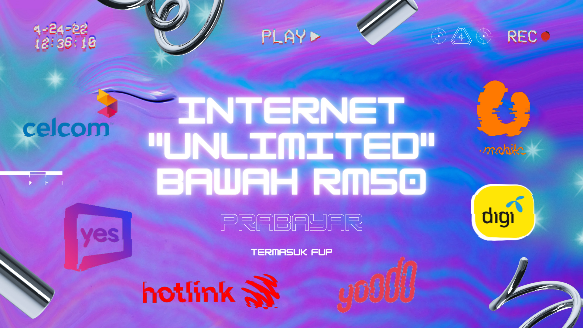 Pelan Internet "Unlimited" Prabayar Bawah RM50 Setakat Jun 2023