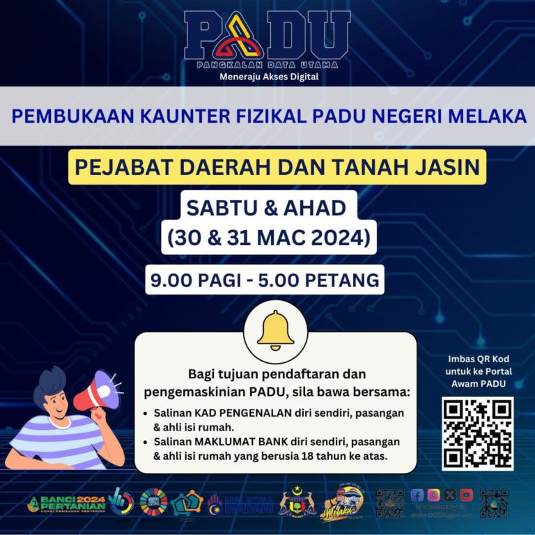 Senarai Kaunter Daftar PADU Seluruh Malaysia