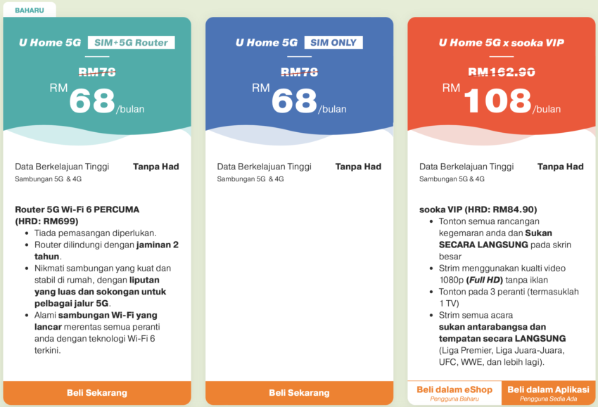 U Mobile Tawar Pakej 5G Home Dengan Router 5G Wi-Fi 6 Percuma