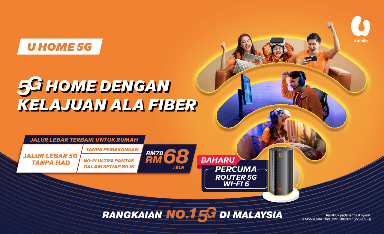 U Mobile Tawar Pakej 5G Home Dengan Router 5G Wi-Fi 6 Percuma