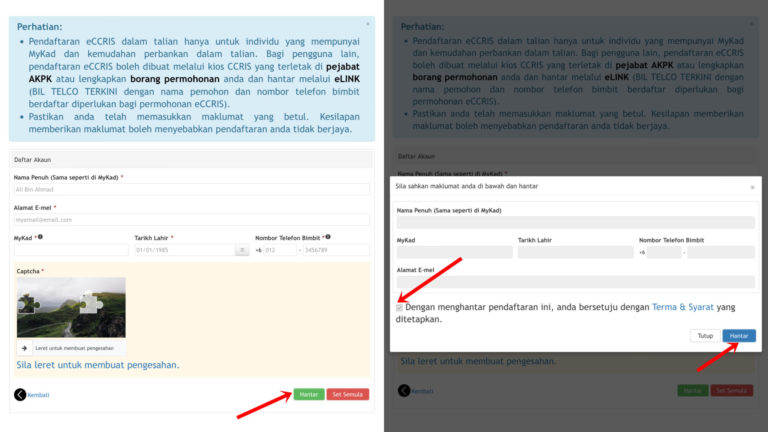 Cara Semak Laporan CCRIS Secara Dalam Talian