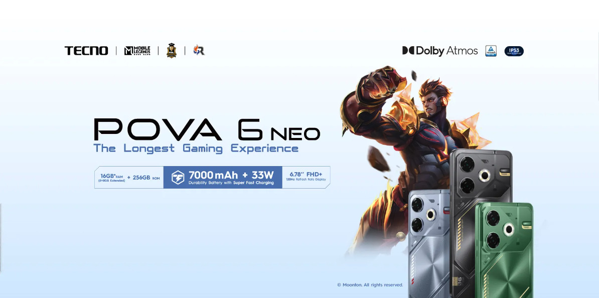 TECNO Pova 6 Neo Berharga RM699 - Helio G99 Ultimate, Bateri 7000mAh