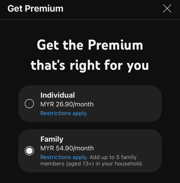 YouTube Premium Di Malaysia Naik Harga