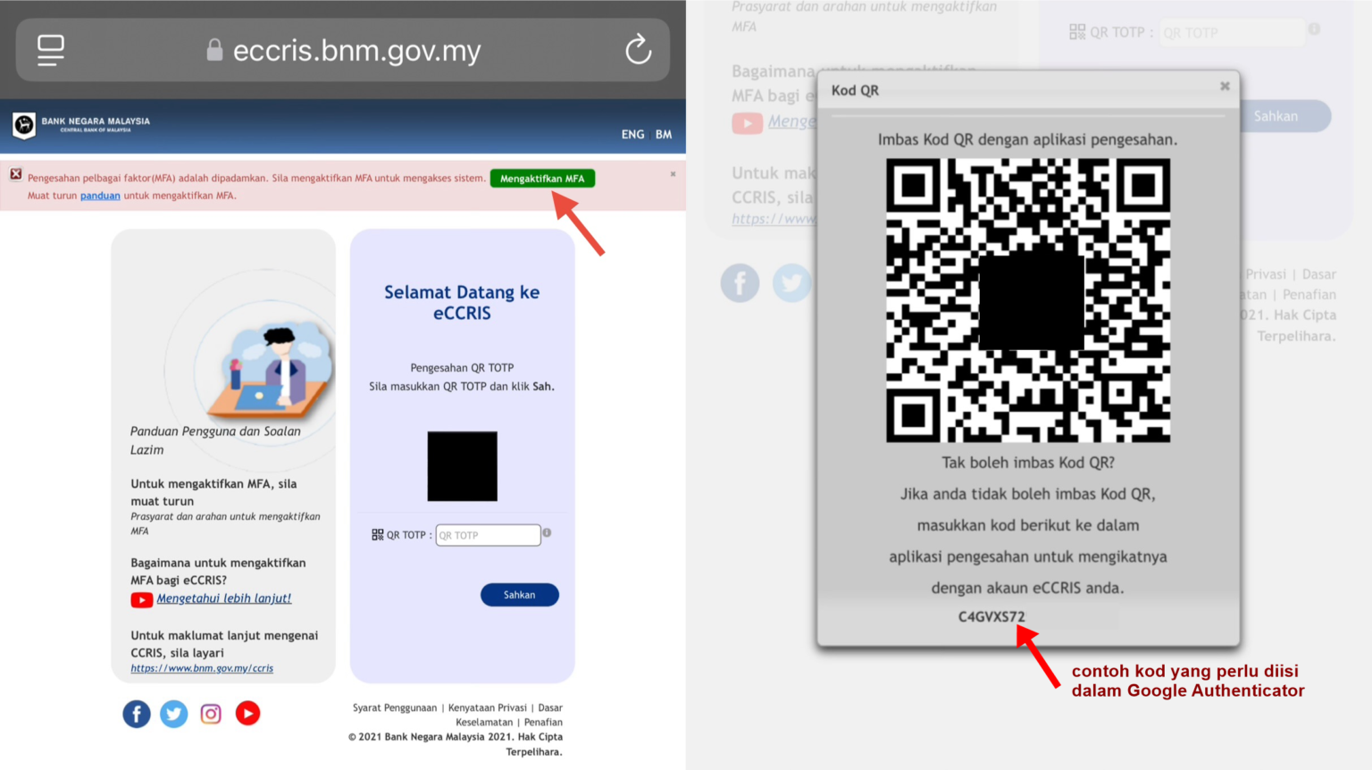 eCCRIS Kini Guna Pengesahan 'QR TOTP', Ini Cara Aktifkan