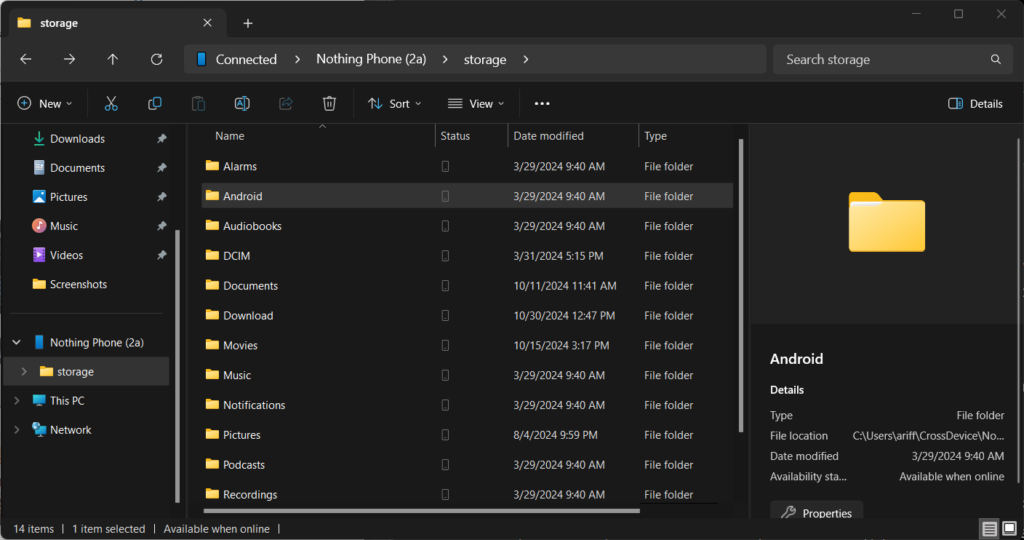 Fail Android Kini Boleh Dipaparkan Di 'File Explorer' PC Anda Secara ...