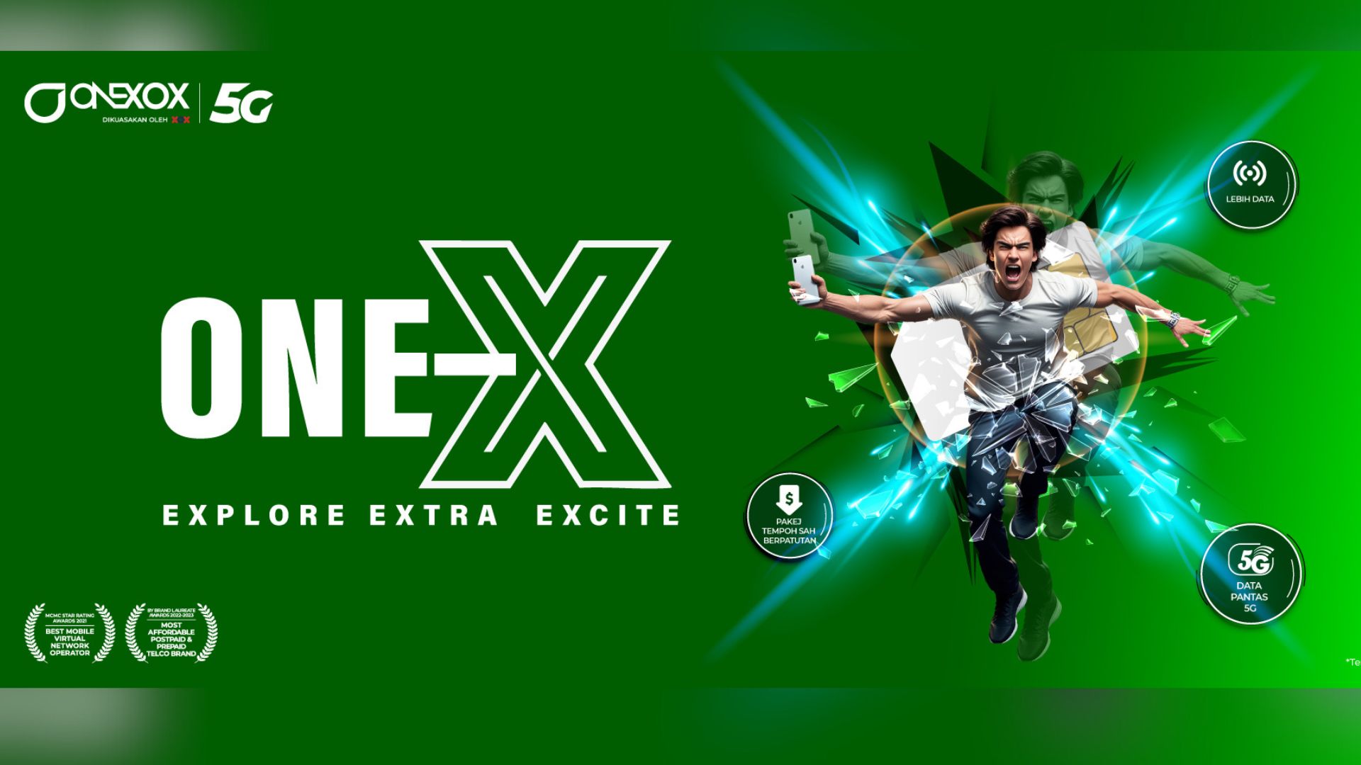 ONE-X Prepaid Dilancar, Pelan Prabayar Baharu ONEXOX Serendah RM18