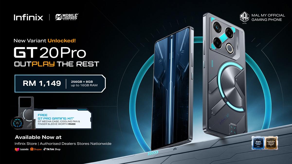 Infinix GT 20 Pro Ada Varian Baharu, Harga RM1,149