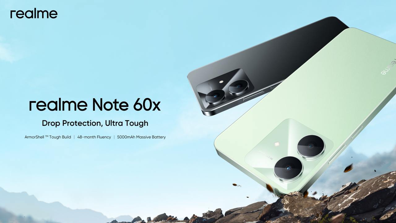 realme Note 60x Dilancar, Telefon Tahan Lasak Pada Harga RM369