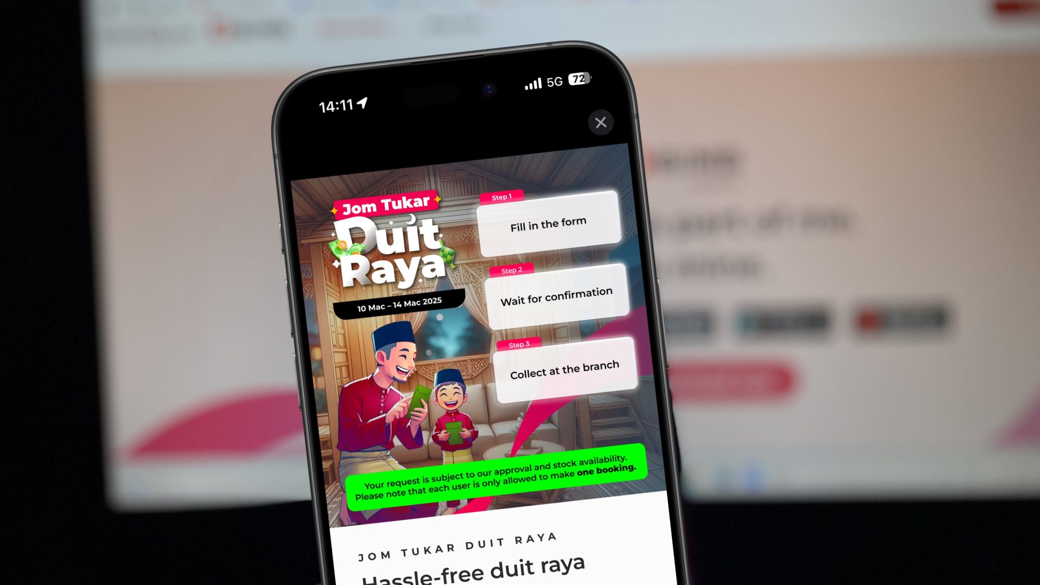 Pengguna Kini Boleh Tempah Tukar Duit Raya Guna Aplikasi BIMB, Ini Caranya