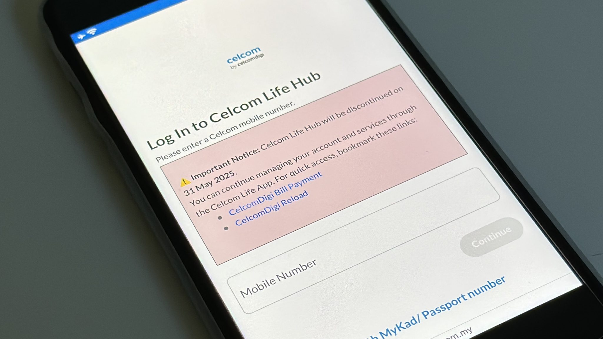 Celcom Life Hub Akan Ditamatkan Sepenuhnya Pada 31 Mei