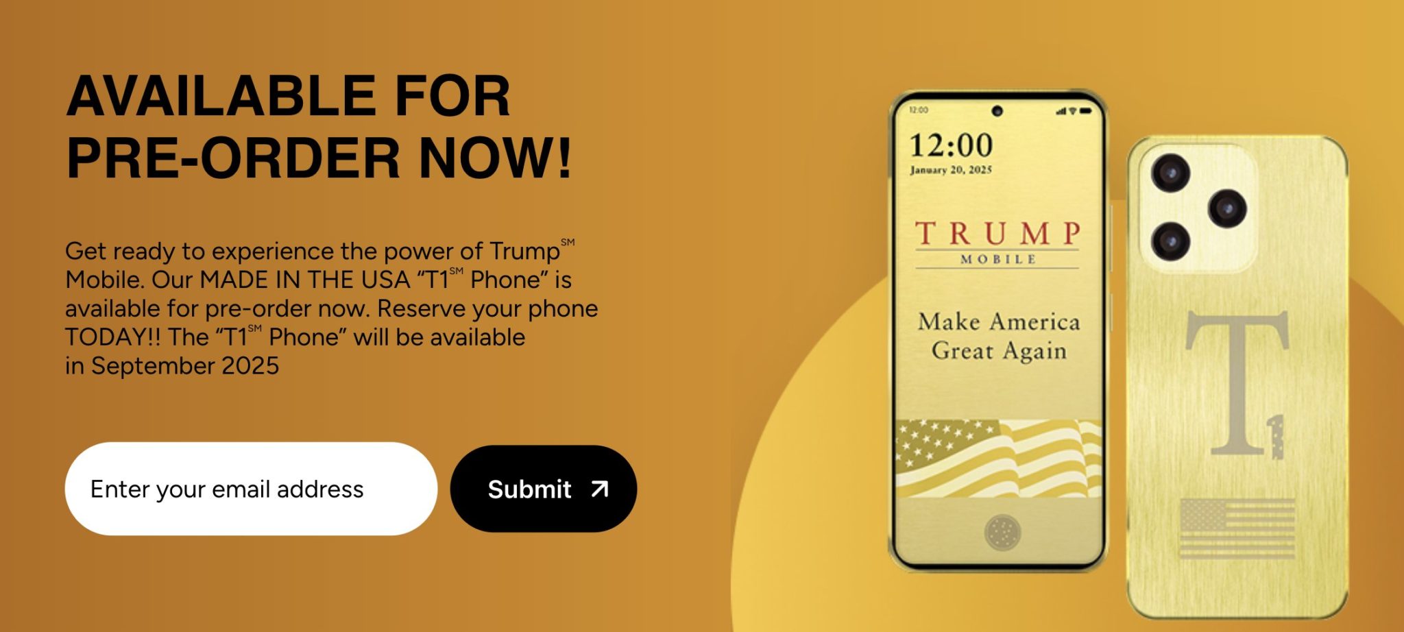 Trump Mobile Perkenal 'T1 Phone' Berwarna Keemasan - Didakwa Buatan AS