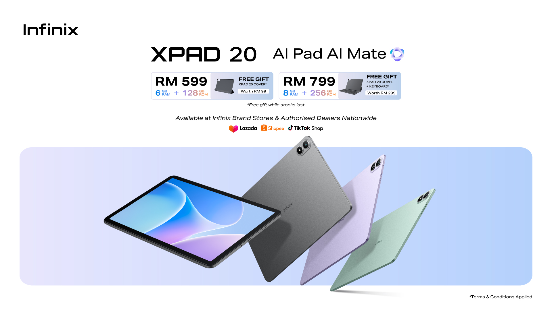 Infinix XPAD 20 Kini Rasmi, Harga Bermula RM599