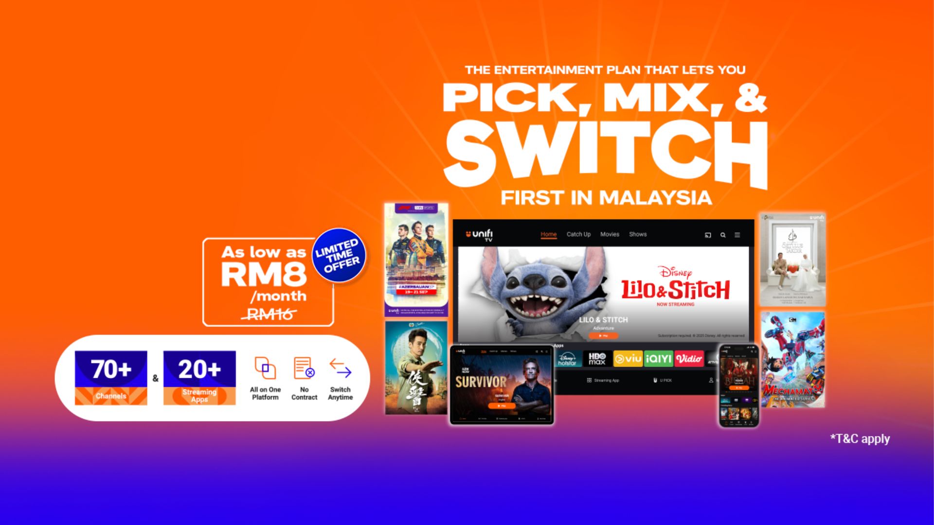 Unifi TV 2.0 Untuk Semua - Serendah RM8/bulan, Ini Pelan Yang Ditawarkan