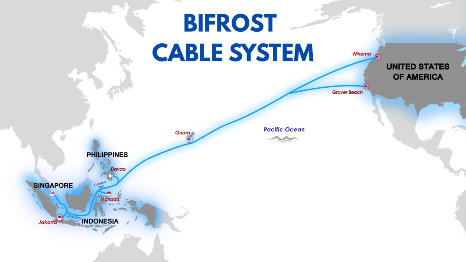 Kabel Dasar Laut Hubungkan Asia Tenggara Dan AS Sudah Sedia Beroperasi