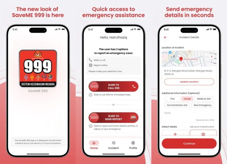 Sistem Kecemasan NG MERS 999 Kini Beroperasi, Ini Perlu Diketahui