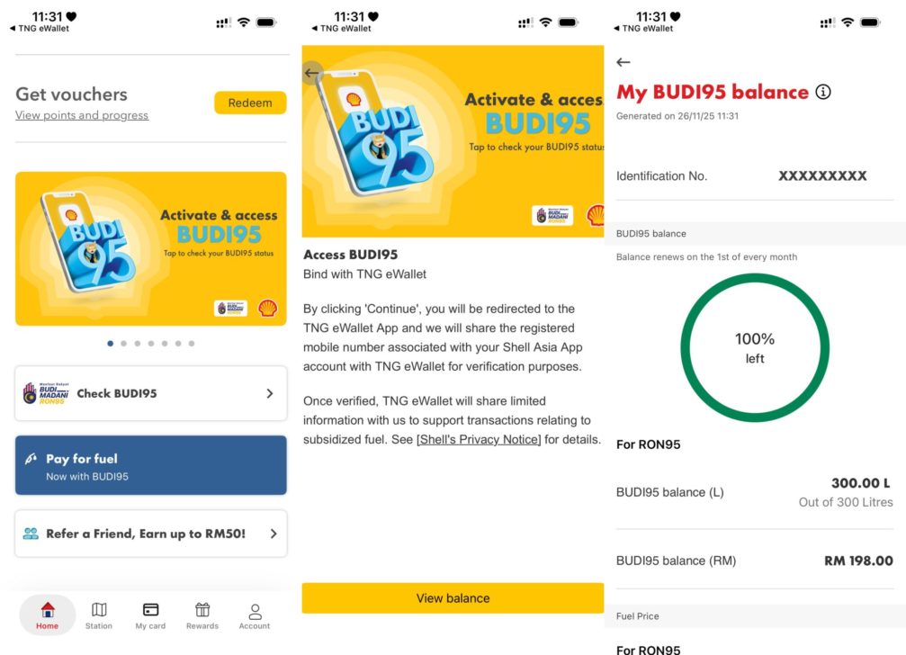 BUDI95 Kini Tersedia Dalam Aplikasi Shell, Ini Cara Aktifkan